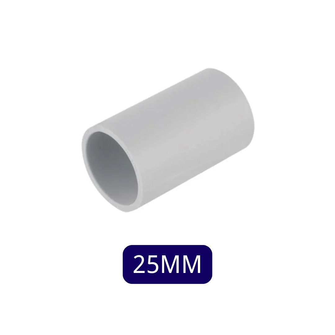 25mm Conduit Couplings, PVC, ea