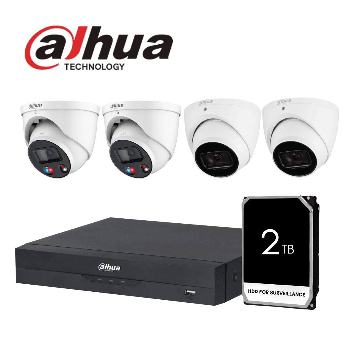 Dahua 6MP TiOC+Wizense 4CH KIT(HDW3666+HDW3649)