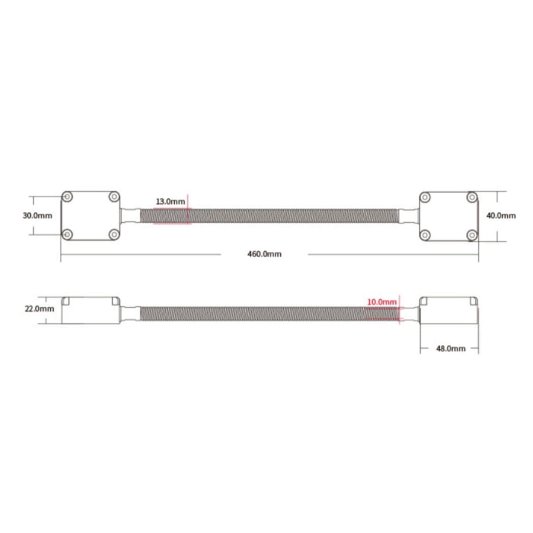 Cable Transfer, Hinge Surface Mount, 400 x 10 mm