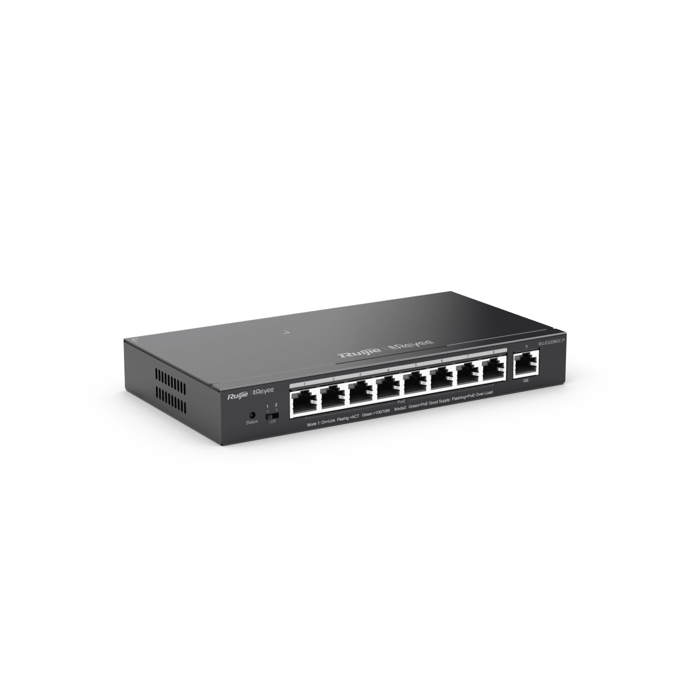 Ruijie 9-Port 8 POE Gigabit Cloud Managed PoE Switch, 120W