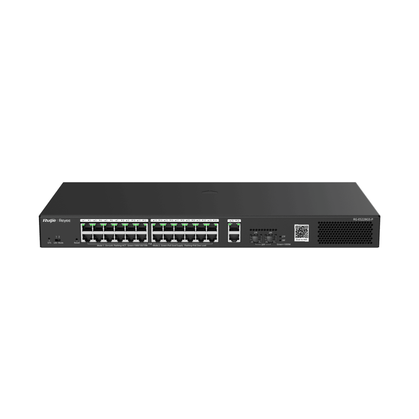 Ruijie Reyee, 28 Port 24 PoE Giga Cloud Managed PoE Switch