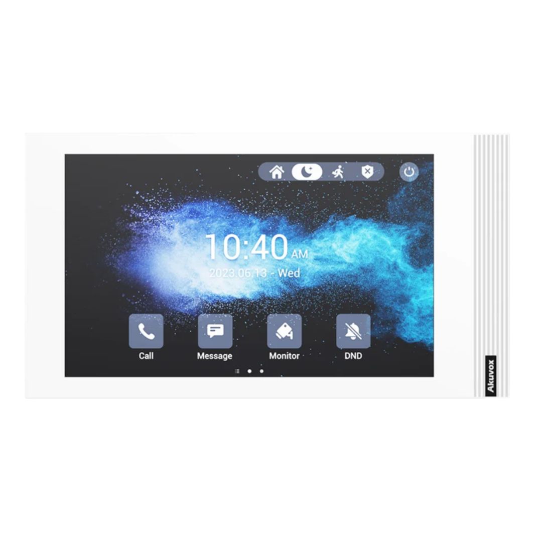 Akuvox 7 Inch Touchscreen Linux Indoor Monitor, White